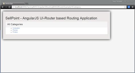 Spring MVC AngularJS Routing Example Using UI Router WebSystique