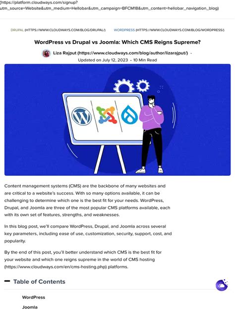 Wordpress Vs Drupal Vs Joomla The Better Cms In 2023 Pdf Word Press Drupal