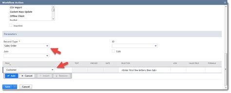 Netsuite Development Notes Workflow Action Go To Record Sending Id Values From Record To