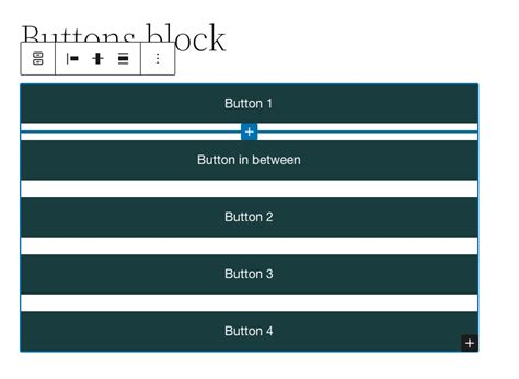 Buttons Block Extra Vertical Space Between Buttons In The Editor