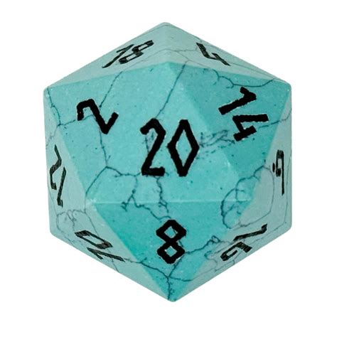 Turquoise Boulder® 30mm Gemstone Dice Norse Foundry