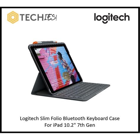 Logitech Slim Folio Bluetooth Keyboard Case For Ipad 10 2 7th 8th Gen And 9th Gen Shopee
