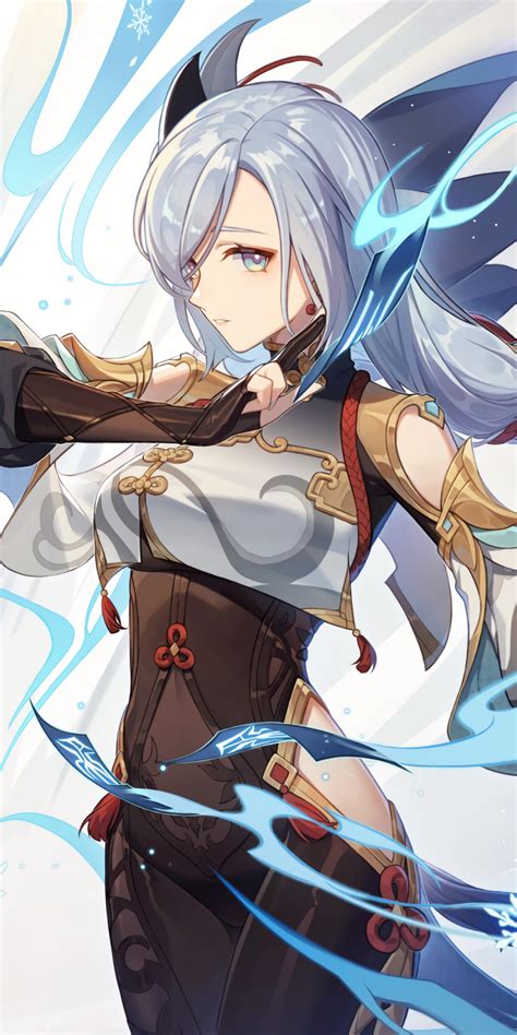3 Shenhe Keqing Genshin Impact 2400x4800 Animewallpaper Kawaii Anime Girl Animes