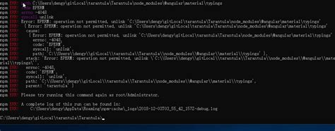 Angular Upgrading Npm Install Operation Not Permitted Issue