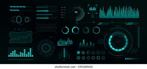 Futuristic Cyberpunk Hud Interface Vector Cyber Stock Vector Royalty Free 1591369633