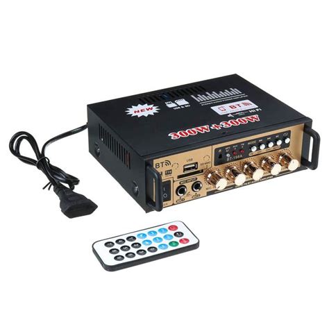 Dalam Stok Dikirim Dari Jakarta 600W Power Amplifier Bluetooth Stereo Karaoke Mp3 Player
