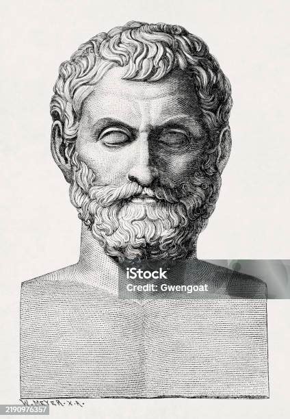 Portrait Of Thales Of Miletus Stock Illustration Download Image Now