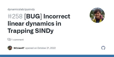Bug Incorrect Linear Dynamics In Trapping Sindy · Issue 258