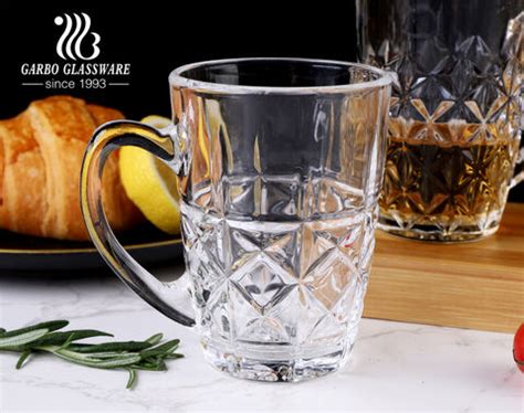 Export High End Glass Mug With 4 Unique Mold Designs And High White Quality