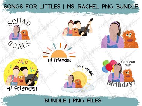 Ms Rachel 7 Png Bundle Songs For Littles Bundle Png Digital Download Ms Rachel Sublimation