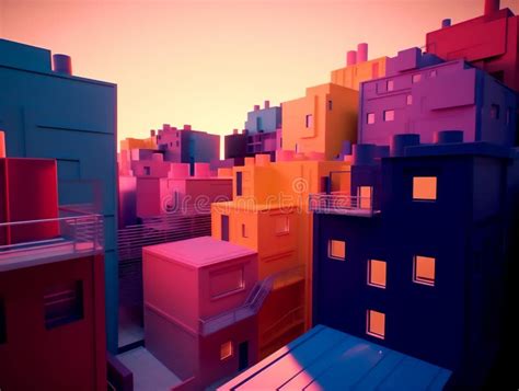 Landscape Urban Composition Stock Illustration Illustration Of