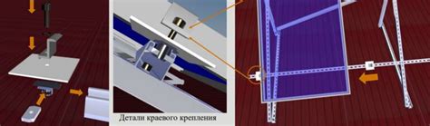 Крепление солнечных панелей на плоской крыше «krepmetal