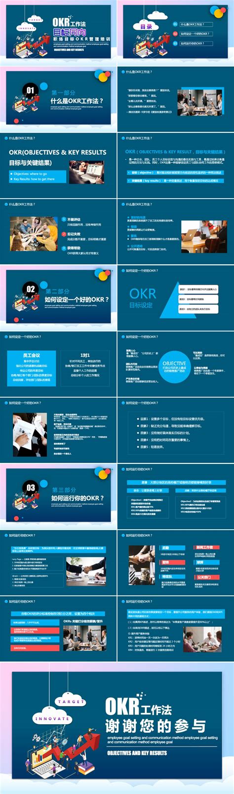Okr工作法目标与关键成果法ppt模板 知乎