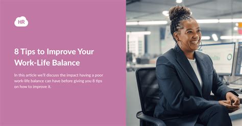 8 Tips To Improve Your Work Life Balance