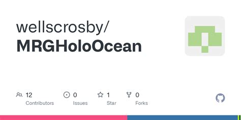 GitHub Wellscrosby MRGHoloOcean