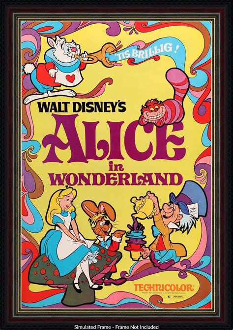 Alice In Wonderland 1951 Original Window Card Movie Poster Original