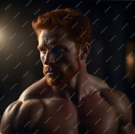 A Redhaired Muscular Man Skillfully Lit To Create A Cinematic