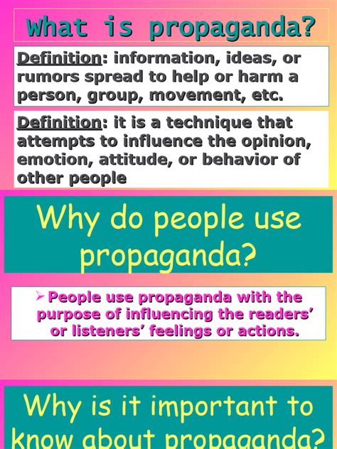 Propaganda Techniques Pdf Propaganda Ignorance