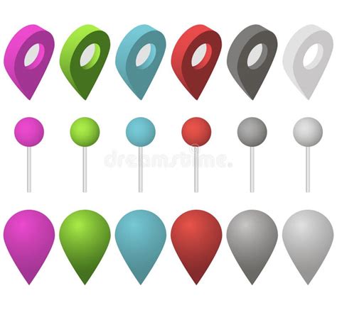 Set Of Isometric Map Pointers Stock Vector Illustration Of Technology Icon 83820820