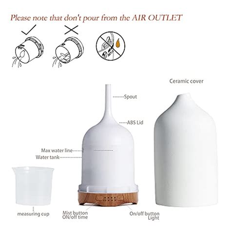 Vivitest Ceramic Diffuse Stone Essential Oil Diffuser Ultrasonic Aromatherapy Diffusers 100ml