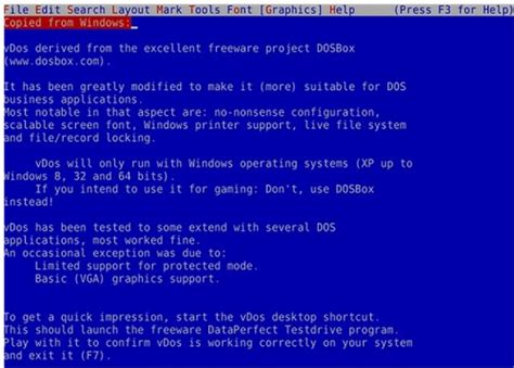 Vdos Allows You To Run Dos Programs In Windows Majorgeeks