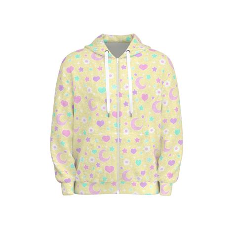 Magical Spring All Over Print Unisex Zip Hoodie Sweatshirt Yellow