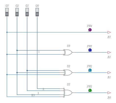 Gray Code To Binary Converter Multisim Live