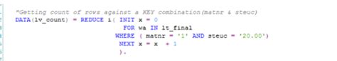 Count On Internal Tables In New Abap