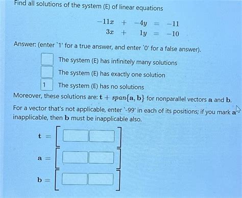 Solved Find All Solutions Of The System E Of Linear