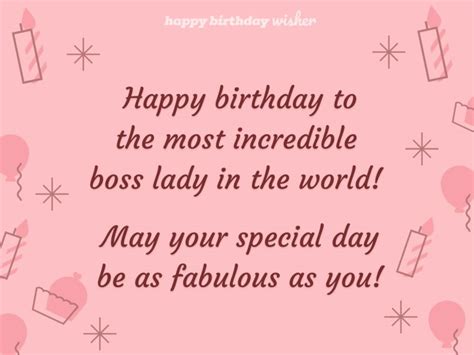 Happy Birthday Wishes For Boss Lady Quotes Free Printable