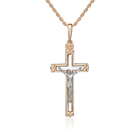 Католический крест из комбинированного золота 03 3558 00 000 1111