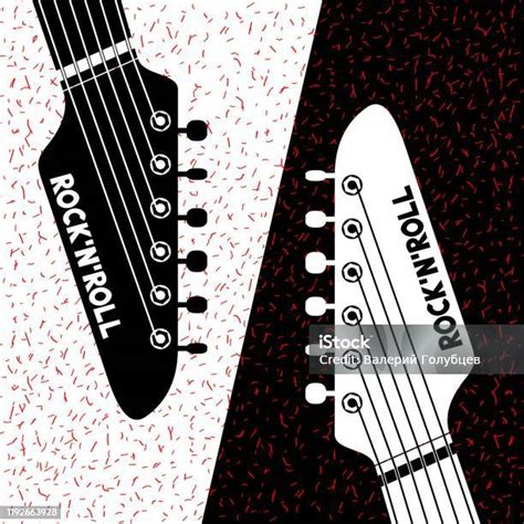 포스터 로큰롤 페스티벌의 디자인 벡터 일러스트레이션 기타 현악기에 대한 스톡 벡터 아트 및 기타 이미지 기타 현악기 목 무거운 Istock