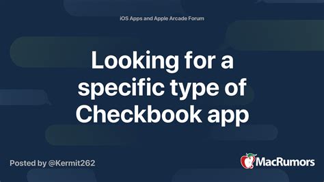 looking for a specific type of checkbook app macrumors forums