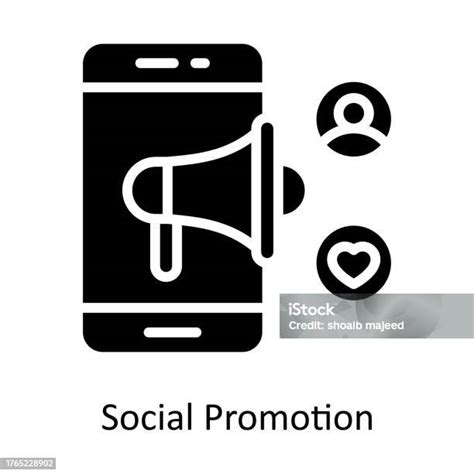 사회 프로모션 벡터 솔리드 디자인 일러스트 레이 션입니다 흰색 배경의 기호 Eps 10 파일 3차원 형태에 대한 스톡 벡터 아트 및 기타 이미지 Istock