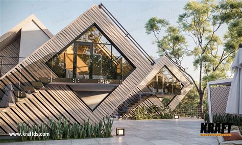 Conceptual Houses With A Facade Made Of A Cube Shaped Rail Kraft 7