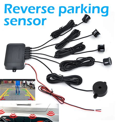Car Parking Sensor With 4 Sensors Buzzer 22mm Kit Reverse Backup Radar Sound Alert Indicator