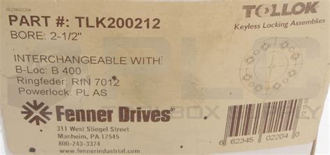 New Fenner Drives Tlk200212 Locking Assembly 2 12 Read Plc