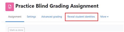 Using The Blind Grading Feature Moodle Resource Center
