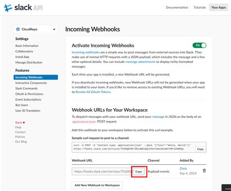Webhooks CloudRepo Documentation