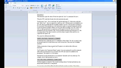 Assembly Tutorial 5 Op Codes And Operands Youtube