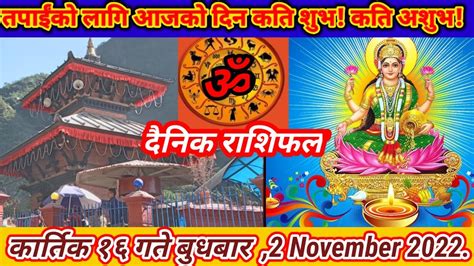 तपाईंको आजको राशिफल कार्तिक १६ गते बुधबार Horoscopes For Today 2