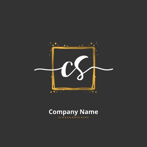 Cs Initial Handwriting And Signature Logo Design With Circle Beautiful Design Handwritten Logo