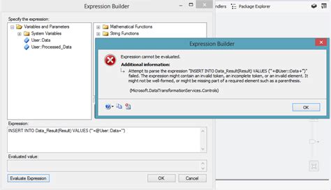 Web Services Inserting Data Into Sql Server From Variables Via Ssis Stack Overflow