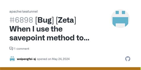 Bug Zeta When I Use The Savepoint Method To Restart The Task A Nullpointerexception Is