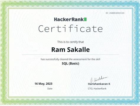 Ram Sakalle On Linkedin Hackerrank