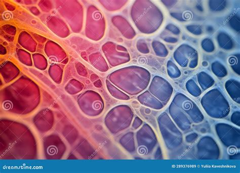 Microscopic Macro Close Up Shot Scientific Research Epithelial Tissue Biological Anatomical