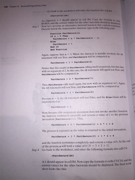 Solved In Vba Excel Write A Recursive Function That