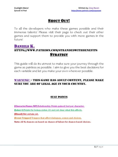 Dusklight Manor Episode 16 Walkthrough Pdf