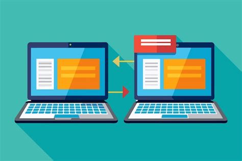 premium vector a dualscreen laptop with one screen for traditional use and another for touch