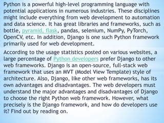 Why Django Is The Go To Framework For Python Pdf